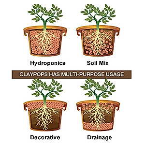 nutroeno Leca Expanded Clay Pebbles for Plants - Hydro Clay Balls Potting Mix for Orchid, Cactus, Succulents, Grow Medium for Hydroponics, Drainage, Decoration, Aquaponics. HY053 - 1.8 KG 3-5 mm