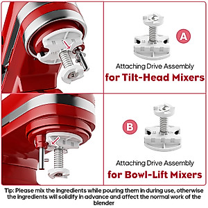 Ice Cream Maker Attachment for KitchenAid Stand Mixer, Compatible with KitchenAid 4.5 QT and Larger Stand Mixers, Frozen Yogurt Maker, Kitchen Aid Accessories and Attachments by TPGSING