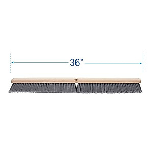 Boardwalk BWK20436 3 in. Flagged Polypropylene Bristles 36 in. Brush Floor Brush Head - Gray