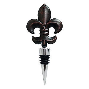 Vinotemp Fleur de Lis Bottle Stopper, Clear, Small, (EP-FDLBS01)