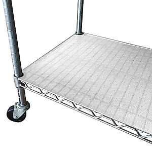 Resilia Shelf Liner Set for Wire Shelving Units – 5 Pack, 14 Inches x 36 Inches, Clear Swirl Spiral Pattern, Anti-Slip, Heavy Duty, Made in The USA, for Kitchen, Bathroom, Garage Storage