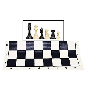 WE Games Chess Sets for Adults, Chess Board is 17 in., Chess Pieces with 3.08 inch King Travel Chess Set, Board Games Storage in Convenient Portable Carry Tube, Games for Adults