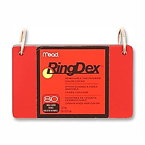 Index Cards Ringdex,w/Removable,Poly Tab,3"x5", (MEA63072) Category: 80 Index Cards and Index Card Boxes, Color May Very