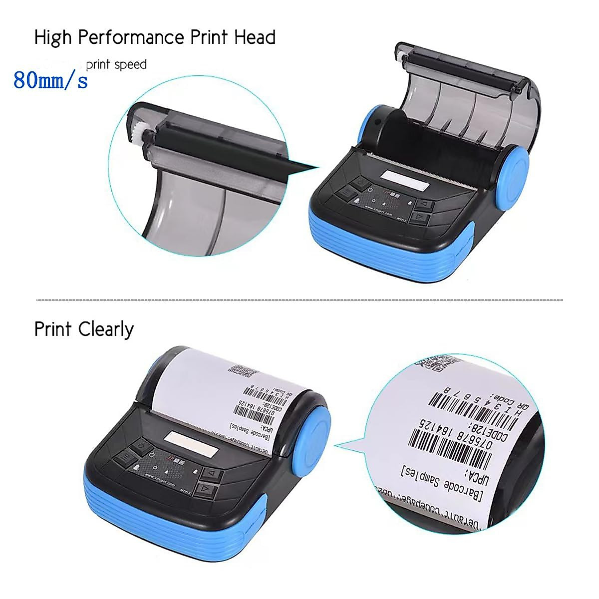 HHOP GOOJPRT MTP-3 80mm BT Thermal Printer Portable Lightweight for Supermarket Ticket Receipt Printing