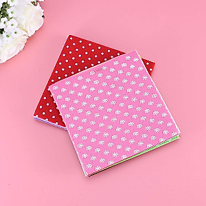 20pcs 15x15 cm Felt Fabric Sheet Dot Printed Felt Pack Squares Nonwoven Patchwork for DIY Kids Crafting Sewing