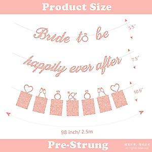 Concico Bridal Shower Decorations Party Supplies Set of Bride to be Photo Banner, Balloons, Hanging Swirls for Bridal Shower/Bachelorette Party decor