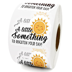 A Little Something to Brighten Your Day Cute Thank You Stickers, Small Business Online Retailers Stickers, Bakeries Packaging Stickers, Christmas, Thanksgiving Day, Birthday Party Favors Labels Gifts