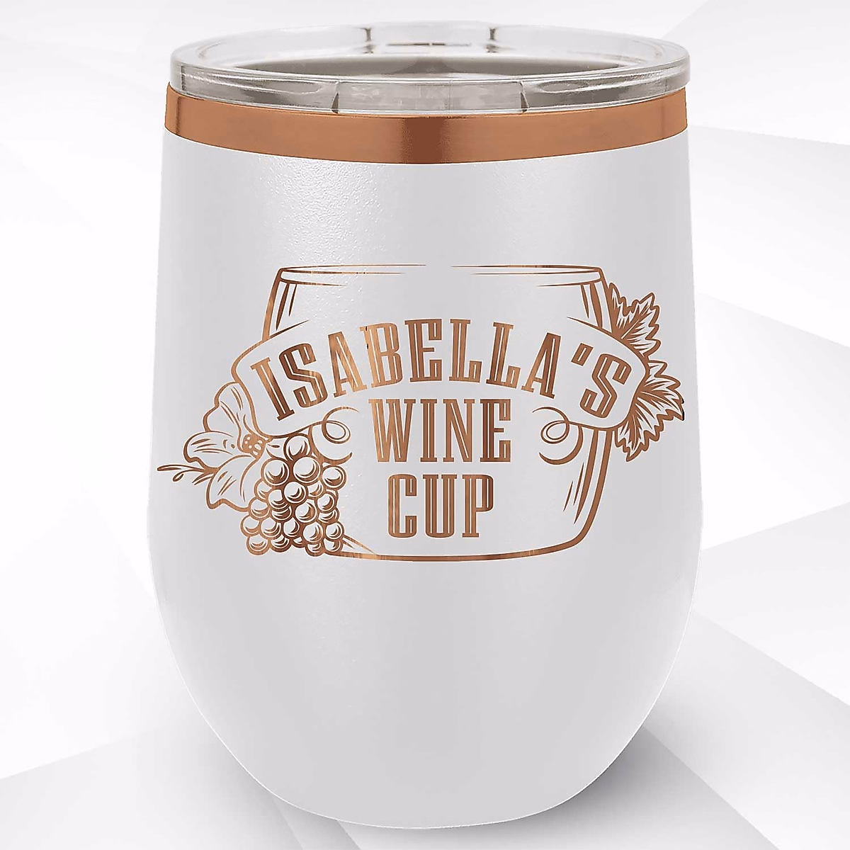 Personalized 12oz Tumblers with Lid – Custom Engraved Stainless Steel Tumbler for Wine, Coffee, or Drinks, Double Wall Insulated, Ideal for Special Occasions (Design#2, Cooper)