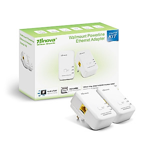 7inova AV500 Powerline Ethernet Adapter Kit for Wired Network Expanding - Mini, Plug&Work, Power Saving