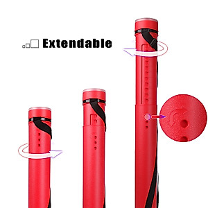 Transon Poster Documents Storage Tube Extendable for Artworks, Blueprints, Drafting and Scrolls Color Black