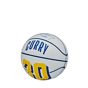 WILSON NBA Player Icon Mini Basketball - Steph Curry, Mini Size, Blue/White