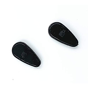 2 Pairs Black NicelyFit Screw-In Nose Pads w Air Cushion for Oakley Eye Glass Eyeglass Sunglass Frames 15mm x 7mm
