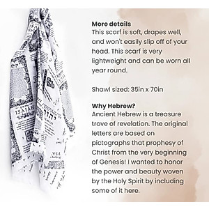 Protection Christian Prayer Shawl - Prayer Scarf with Bible Verses about God's Protection, Off- White Meditation Shawl, Unique Christian Gifts