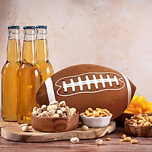 Bencailor 2 Pcs Christmas Football Pillows Soft Fluffy Stuffed Football Plush Pillow Football Shaped Sports Pillows for Room Bedroom Decorations Birthday Party Decor(9.84 x 13.78 Inch)