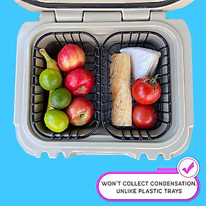 Above Sea Level Cooler Basket for YETI Roadie 24 - Tight Grid, Rock Solid Steel, Compatible with Yeti Ice and Accessories