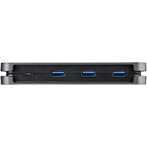 StarTech.com 4 Port USB C Hub - 3X USB-A/1x USB-C - 5Gbps USB 3.0 Type-C Hub (3.2/3.1 Gen 1) - Bus Powered - Portable USB-C to USB-A Adapter Hub - 11.2" (28.5cm) Cable w/Cable Management (HB30CM3A1CB)