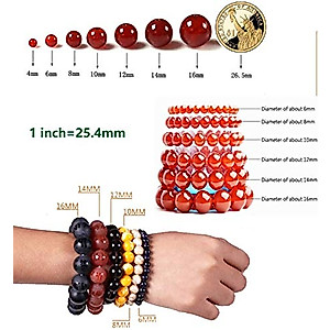 GangGangHao 960pcs Natural Stone Beads Crystals Round Genuine Real Stone Beading Loose DIY Gemstone for Bracelet Jewelry Making(6mm,24 Color)