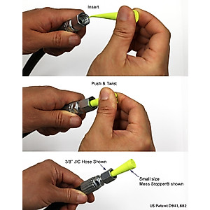 Mess Stopper Universal Rubber Plugs and Caps for Hydraulic Oil Hoses and Fittings to Prevent Leaks During Service, 2 Large, 2 Medium, 2 Small Size