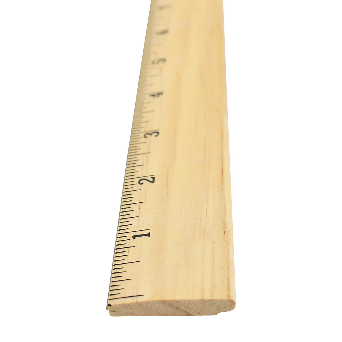 Westcott Wood 12" School Ruler Scaled in 1/16" (103810), Assorted Colors, Letter (10381)