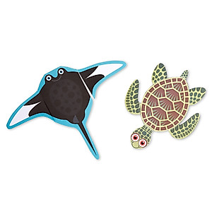 Melissa & Doug Sea Life: S c i s s o r Skills Activity Pad Bundle with 1 Theme Compatible M&D Scratch Fun Mini-Pad (32007)