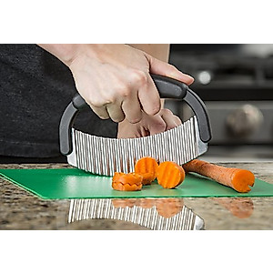 Tablecraft H6610 Crinkle Cutter Single Blade with Plastic Handle, Small, Black