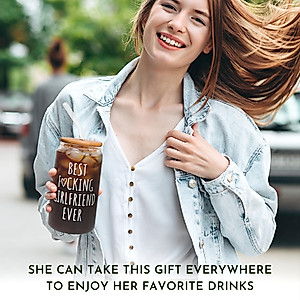 Gifts for Girlfriend - Gifts for Her - Girlfriend Gifts for Women, Couple Gifts - Anniversary, Birthday Gifts for Girlfriend - I Love You Gifts for Her, Gift for Girlfriend - 16Oz Girlfriend Can Glass