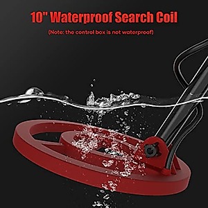 Metal Detector for Adults Professional, NUSICAN IP68 Waterproof 10" Searching Coil ,Ergonomic Design ,Adjustable Stem Detector for Adults and Teens, 4 Detection Modes High Accuracy, with Headphone