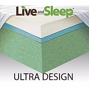 Live and Sleep Ultra 14 Inch Gel Memory Foam Mattress in A Box - Medium Balanced, Cool Bed in A Box, Certipur Certified - Advanced Body Support - Cal King Size