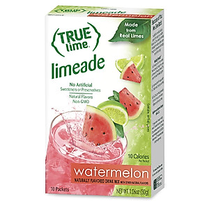 True Lime LIMEADE & WATERMELON (Pack of 4 | 2 boxes each flavor) 10ct each box. True Lemon | True Citrus