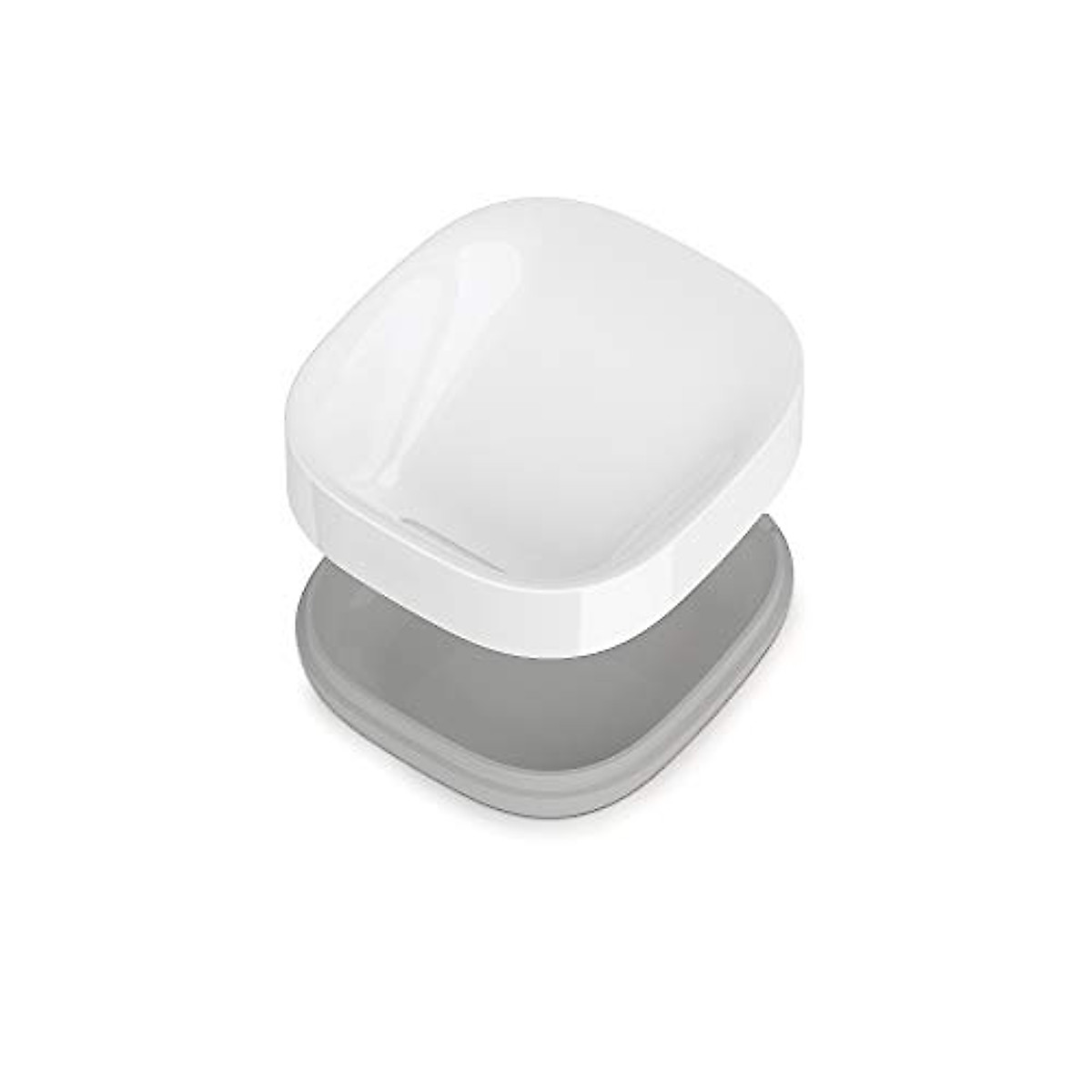 Joseph Joseph 70511 Slim Compact Soap Dish with Drain, Gray, 7.1 x 3.6 x 8.4 cm