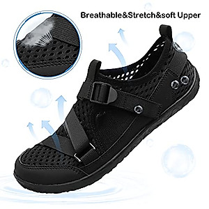 Womens and Mens Water Shoes Breathable Quick Dry Soft Barefoot Aqua Socks for Hiking Swim Beach Surf Yoga Sport 9.5-10.5 Women/7.5-8.5 Men