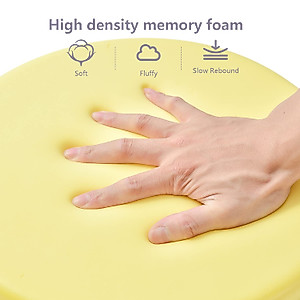 Gumcoly Round Memory Foam Chair Cushion Circle Bar Stool Pad Detachable Chair Seat Cushion with Removable Cover and Rubber Back Anti Slip Kitchen Dining Chair Pad 13 Inches Exotic