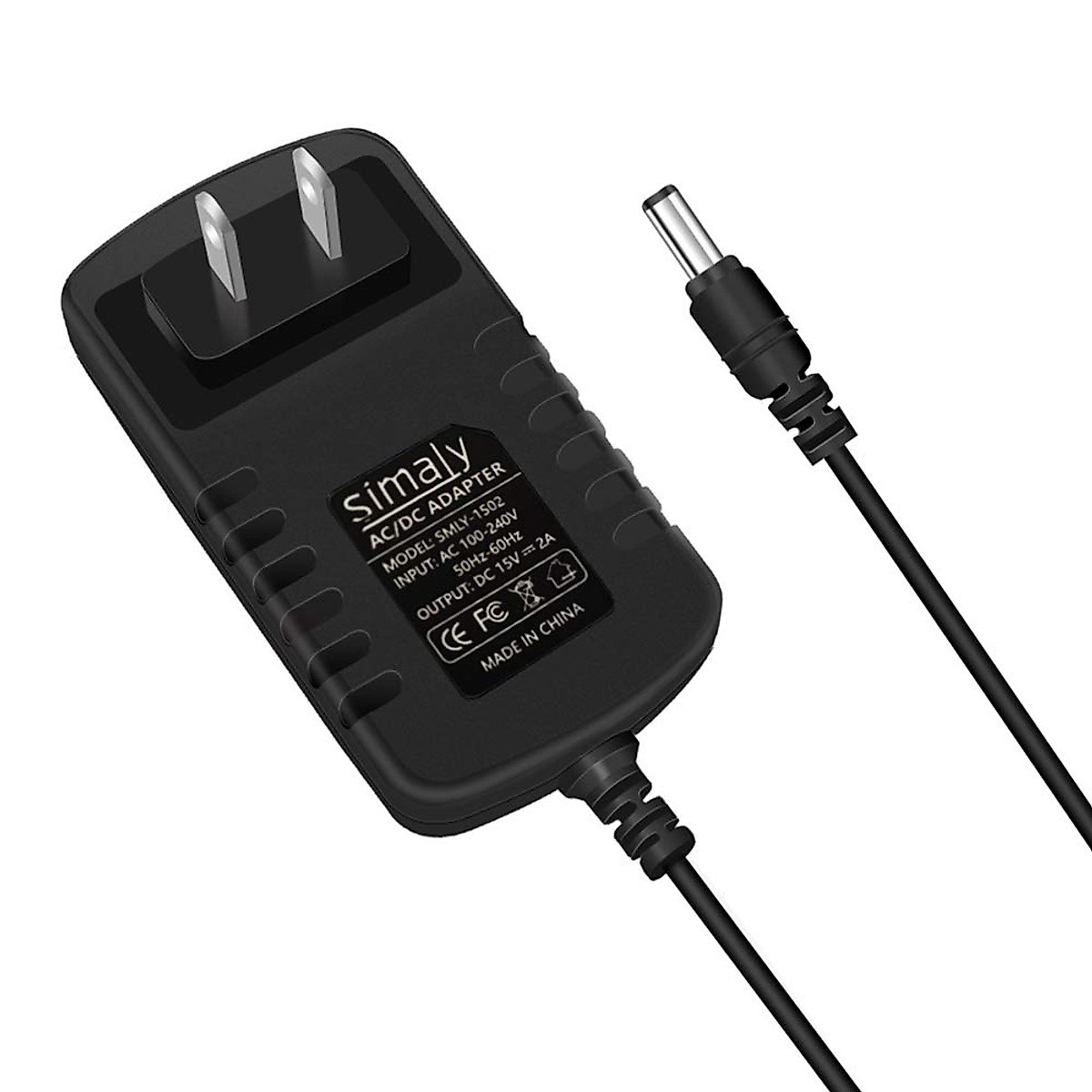 YLYLXIMA 15V 2A Power Supply 15V 2A Adapter, AC 100-240V to DC 15V 2A Wall Charger 5.5mm X 2.5mm US Wall Plug Switching Power for LED Strip, Audio and Video Equipment.