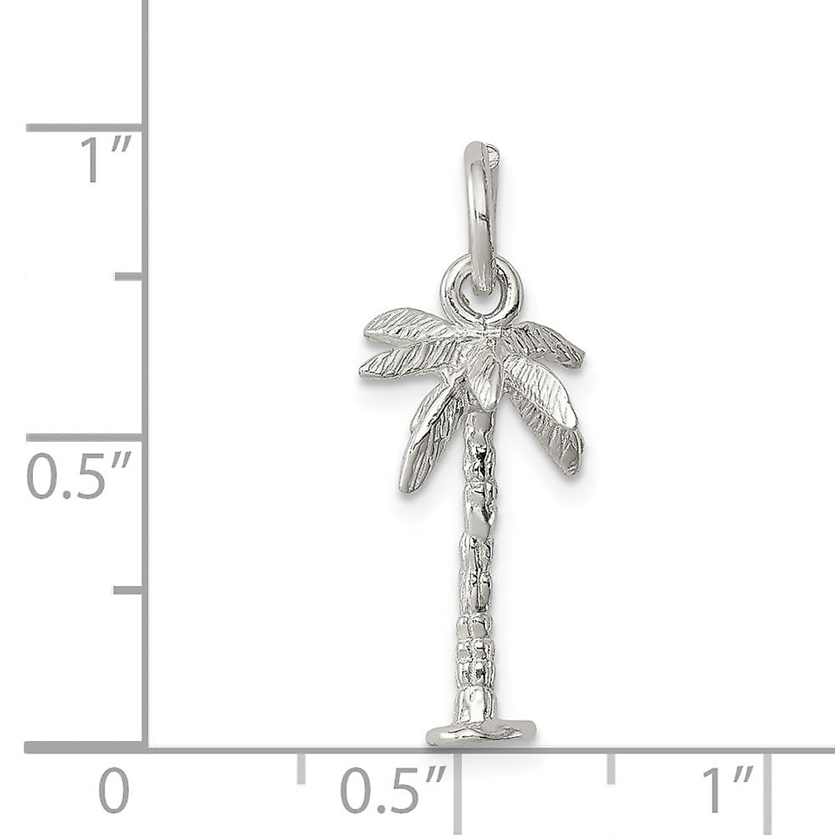 Auriga Fine Jewelry Sterling Silver Palm Tree Charm Pendant Gift for Women