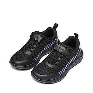 DREAM PAIRS Kids Shoes Boys Girls Tennis Running Sports Athletic Sneaker Black/Blue Size 2 Little Kid SDRS2210K