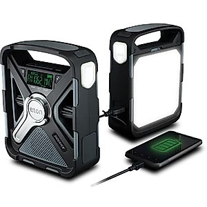 Eton - Sidekick, Ultimate Camping AM/FM/NOAA Radio with S.A.M.E Technology, Solar Powered, Battery Powered, Bluetooth, Rechargeable, LED Flashlight, Phone Charger, Commitment to Preparedness