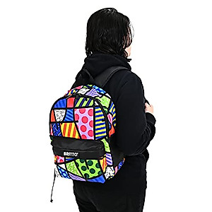 BRITTO Romero 15" Polyester Twill Backpack, Colorful Landscape