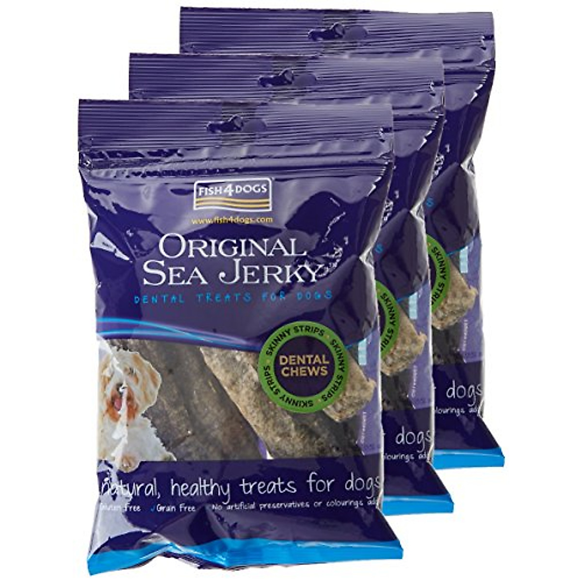 Fish4Dogs Sea Jerky Skinny Strips 100 g (Pack of 3)