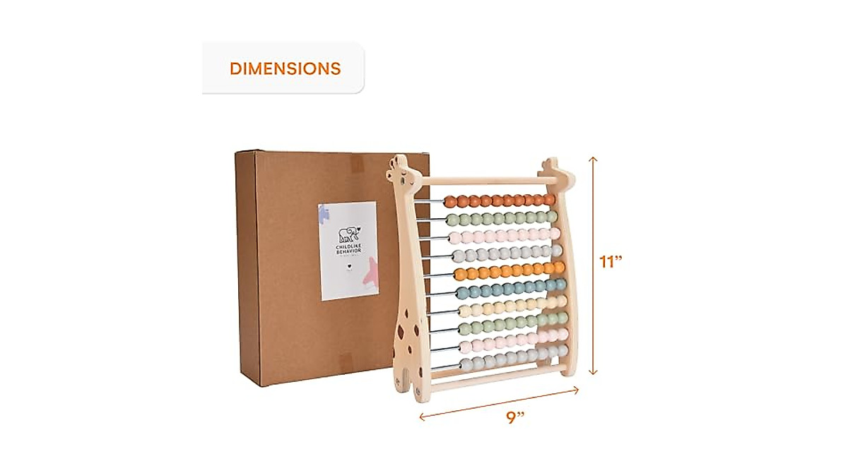 Abacus for Kids - Fun Wooden Math Counting Toy
