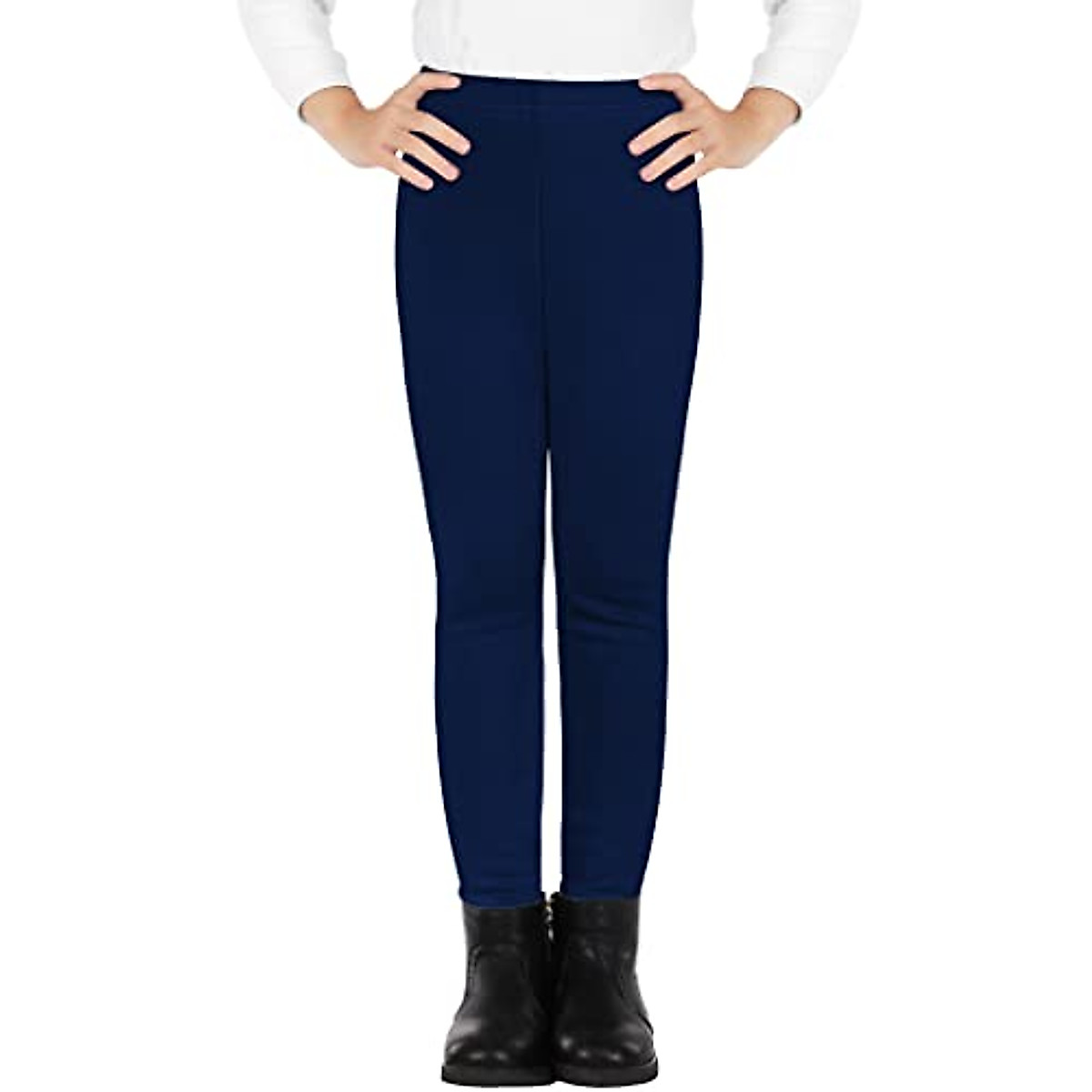 Witwot Girls Winter Pants Kids Toddler Fleece Lined Leggings 9-10 Years Navy