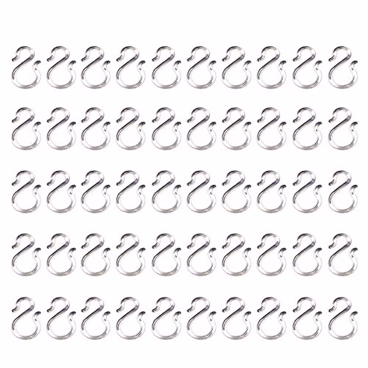 zison 50PCS 1.7Inch Clear Plastic Punch Bowl Cup S Hooks Hangers