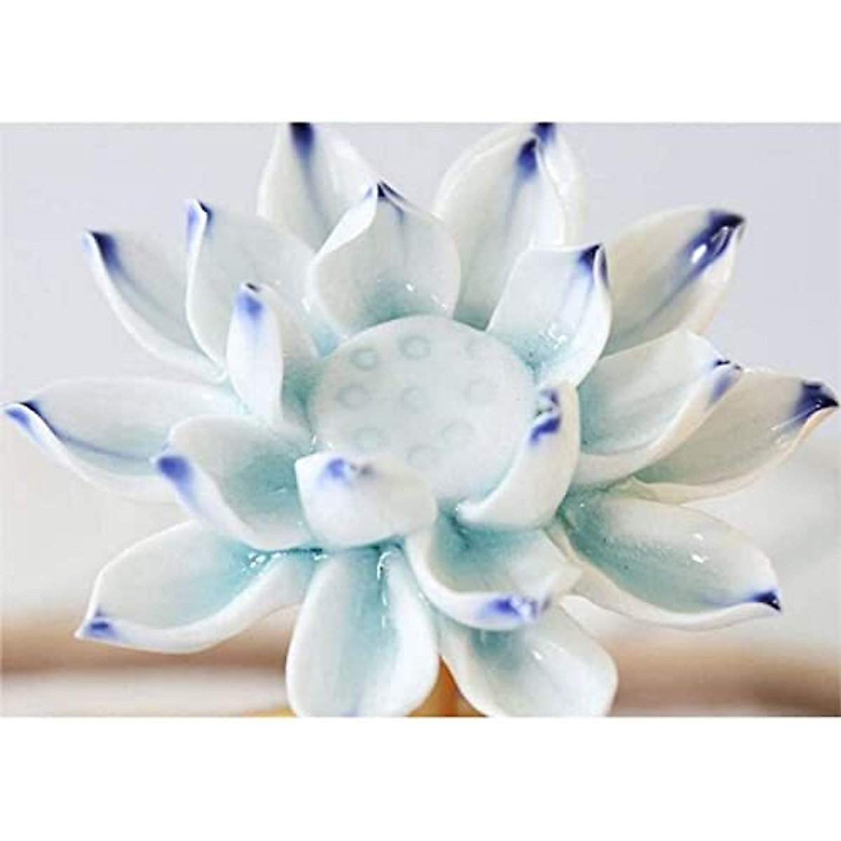 Book Ends Bookend Holder Ceramic Lotus Bookends Metal Base Book Ends Office Desktop Book Stoppers Creativity Book Stopper for Shelves Bookshelf