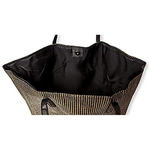 SONA G DESIGNS Black with Metallic Gold Lightweight Tote Bag - Custom Embroidery Personalization Available (Black)