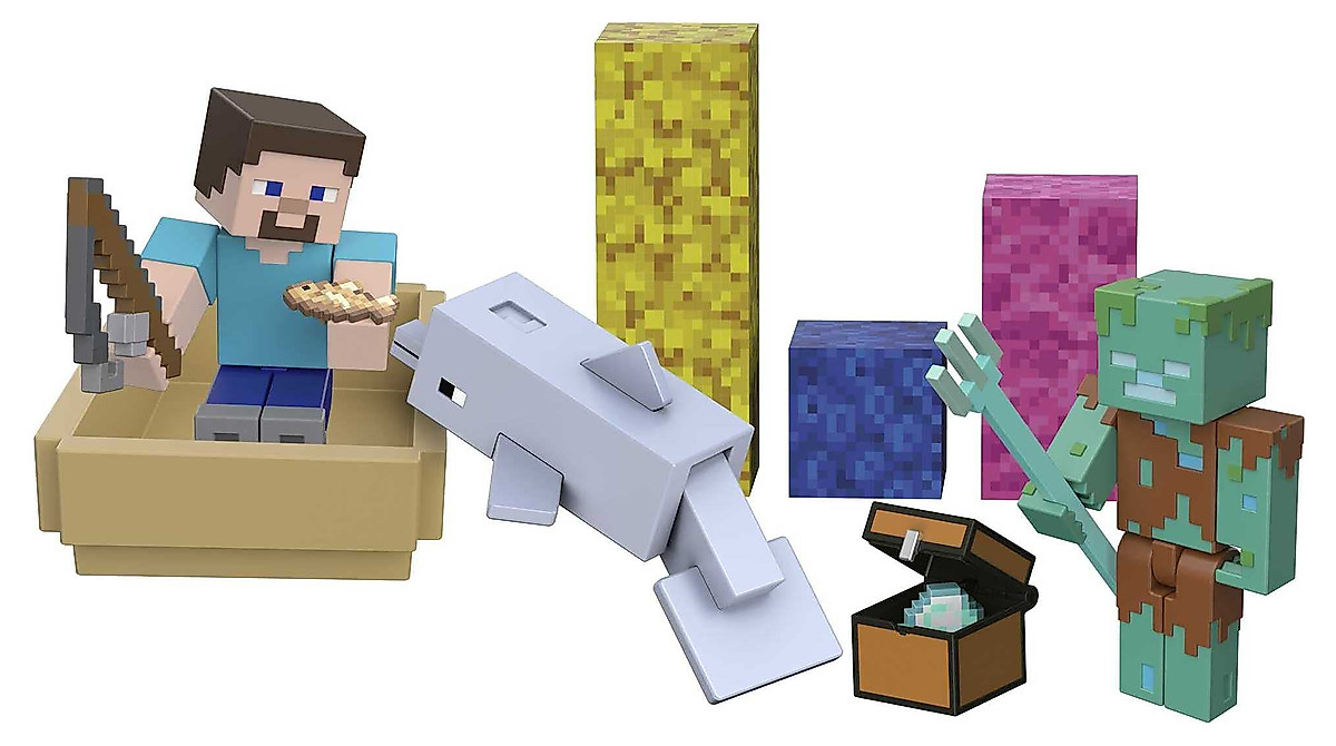 Mattel Minecraft Treasure Hunt Adventure Pack for Kids Ages 6+