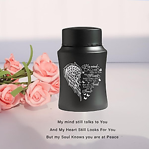 4.5 Inches Small Urn for Human Ashes Stainless Steel Mini Cremation Urn Small Keepsake Urn Human Ashes Container Memorial Ashes Container