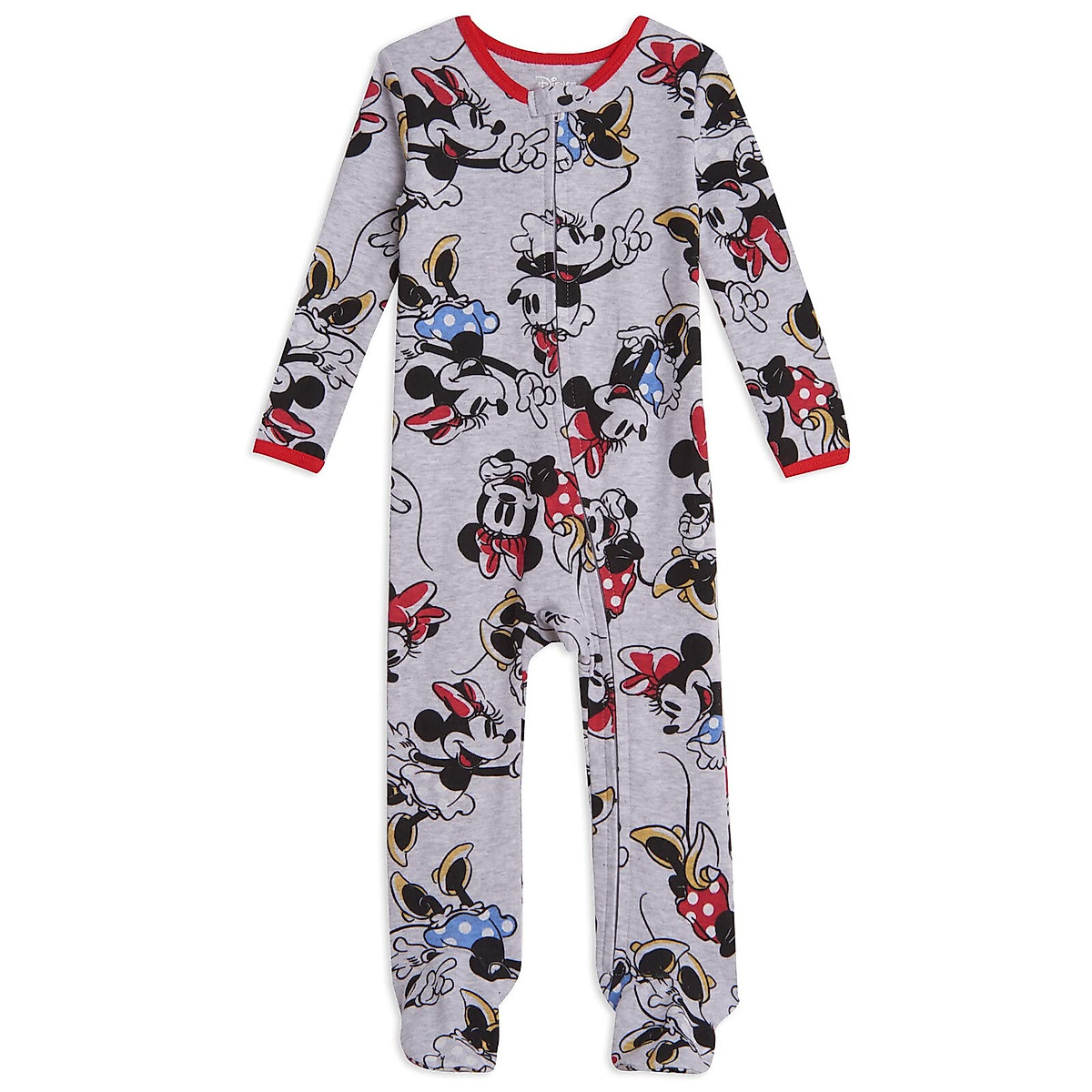 Disney Minnie Mouse Infant Baby Girls 2 Pack Zip Up Sleep N' Play Coveralls 12 Months