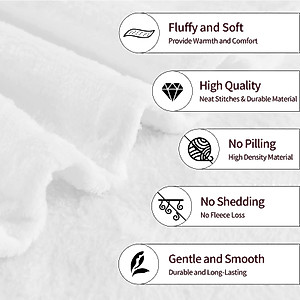 Ultra-Soft Warm Cozy Fleece Throw Blanket, Smooth Fuzzy Flannel Plush Blankets for Bed Sofa Home Decor Gift 50"x40"