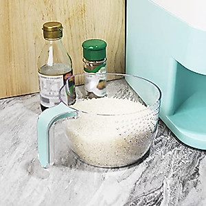 SUT 22.5 Lbs Rice Dispenser, Moisture Proof Storage Container, Large Cereal Dry Food Storage Box with Lid, Measuring Cylinder Cereal Dispenser, Household Sealed Grain Container for Kitchen