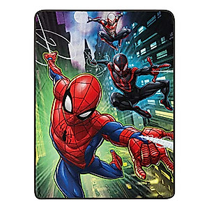 Marvel's Spider-Man, "Swing City" Micro Raschel Throw Blanket, 46" x 60", Multi Color