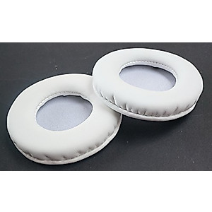 Maintenance Substitute Ear Pads Leather Repair Parts for Philips O'Neill The Construct SHO7205BK Headphones (1 Pair) (White)